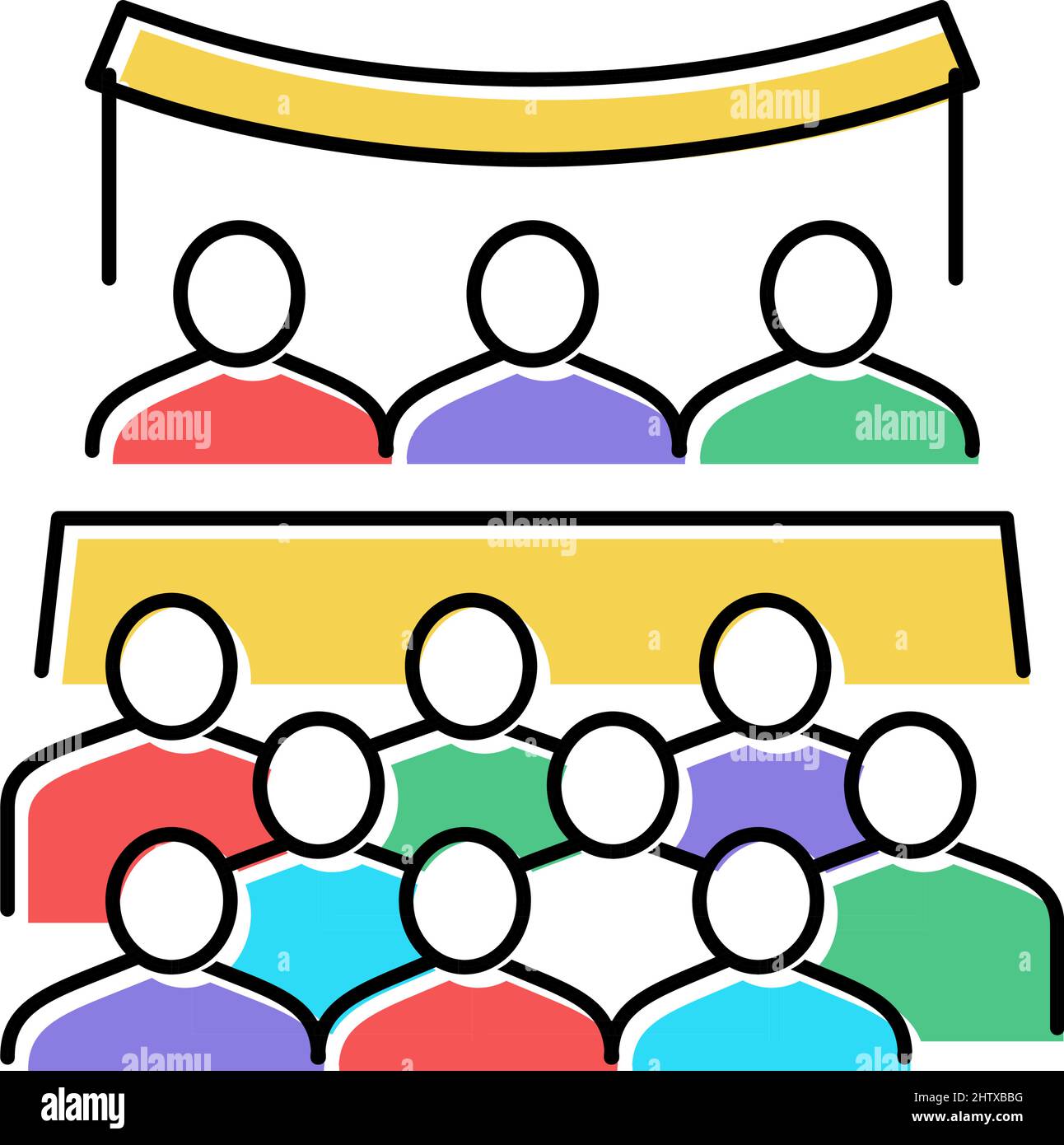 conference forum color icon vector illustration Stock Vector Image ...