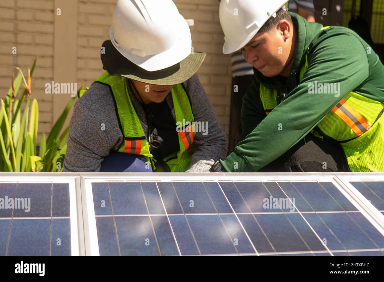 Male engineer working on rooftop hi-res stock photography and images ...