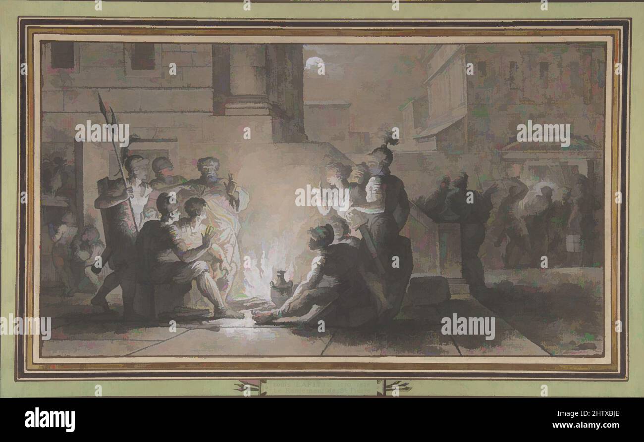 Art inspired by The Denial of Saint Peter, 1790, Black chalk ...