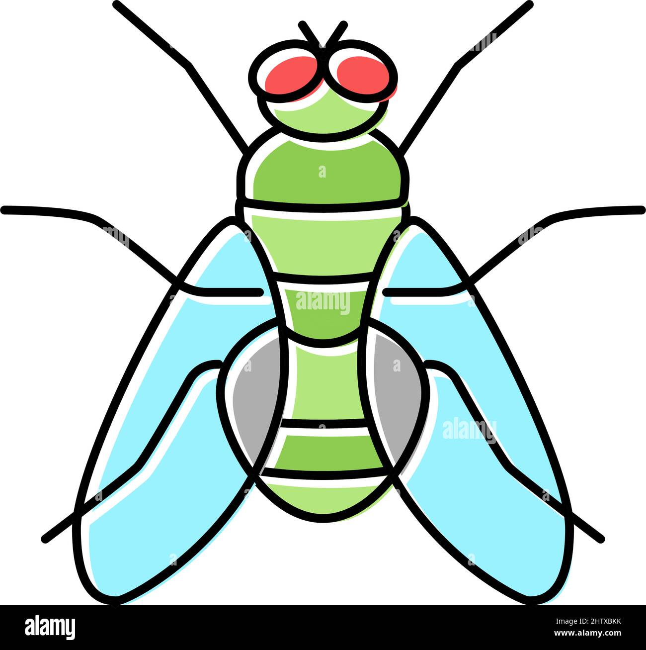 fly insect color icon vector illustration Stock Vector Image & Art - Alamy