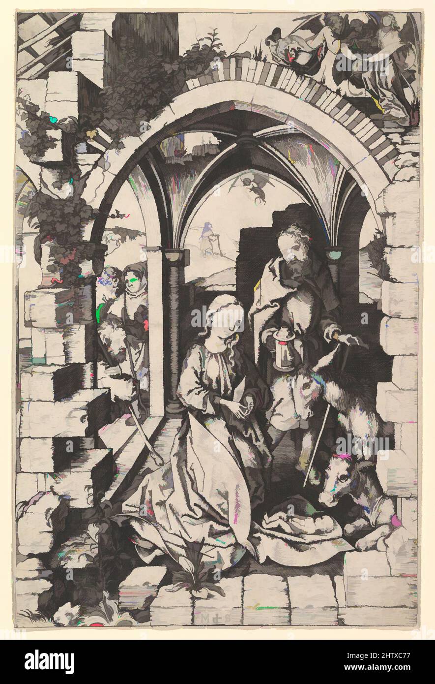 Art inspired by The Nativity, 15th century, Engraving, Prints, Martin ...