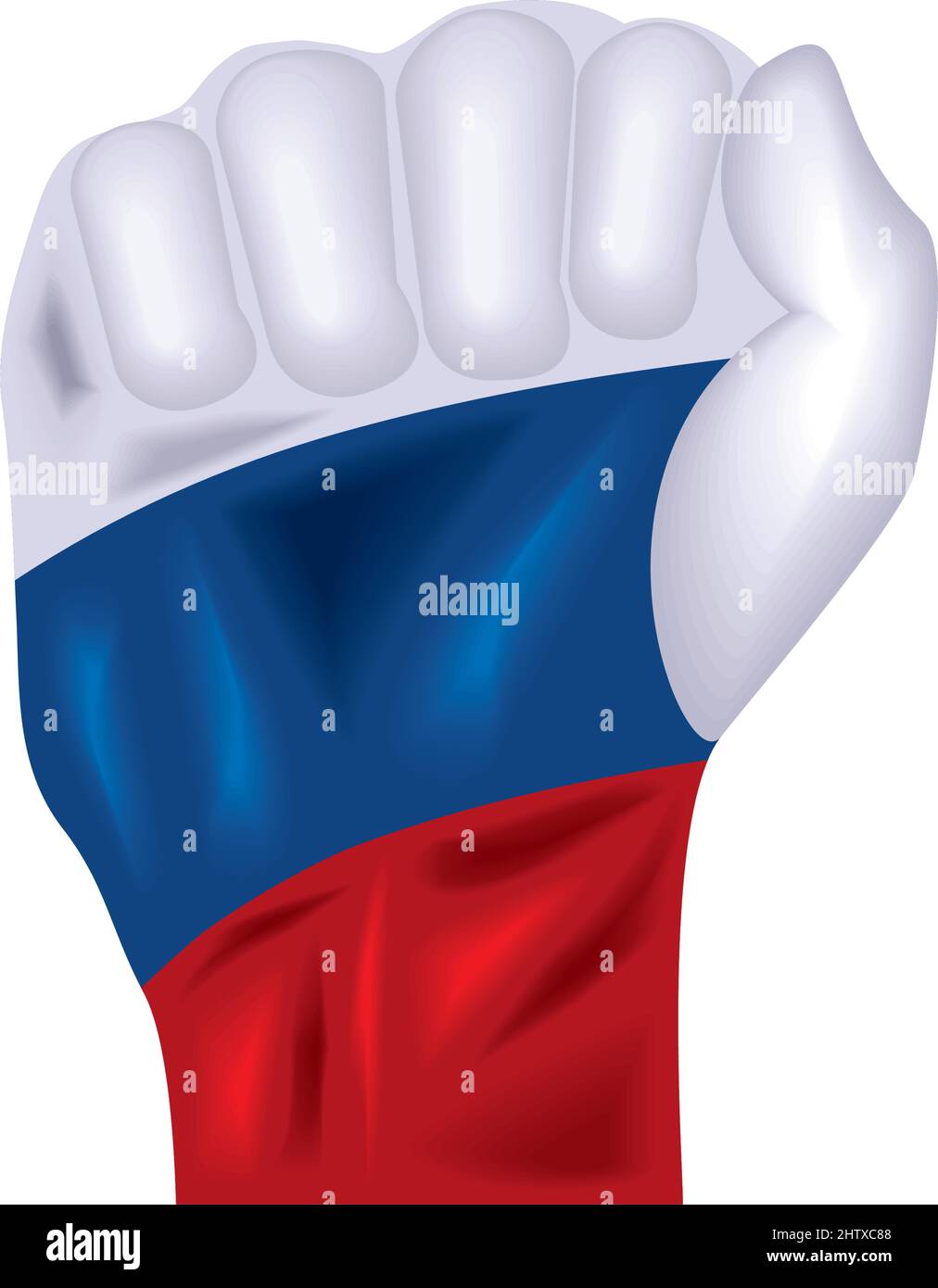 flag of russia raised hand Stock Vector Image & Art - Alamy