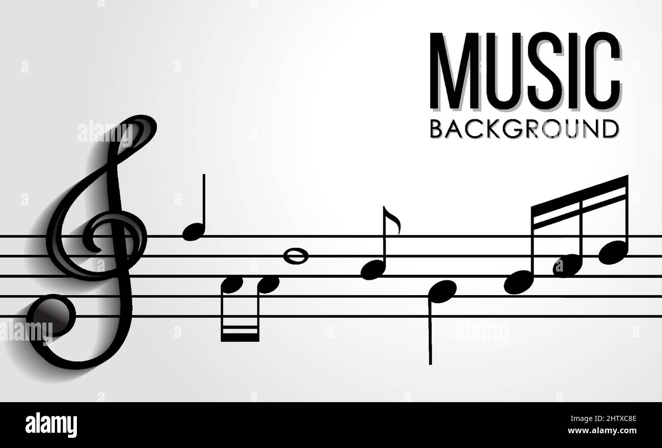Font design for word music with music notes on white background ...