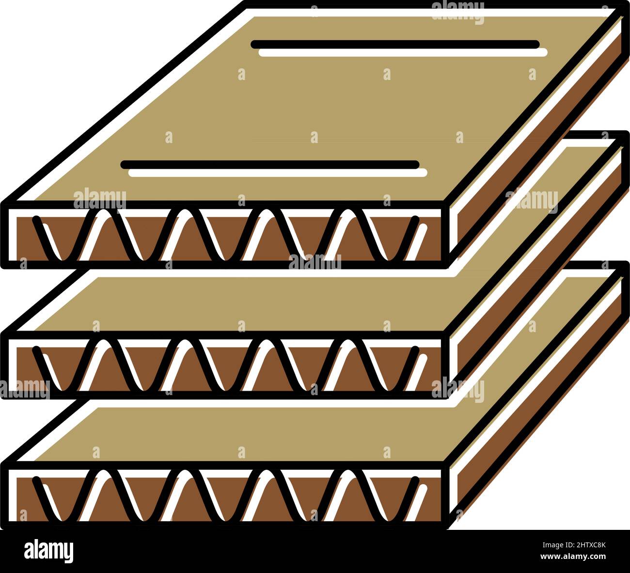 cardboard layers color icon vector illustration Stock Vector Image ...