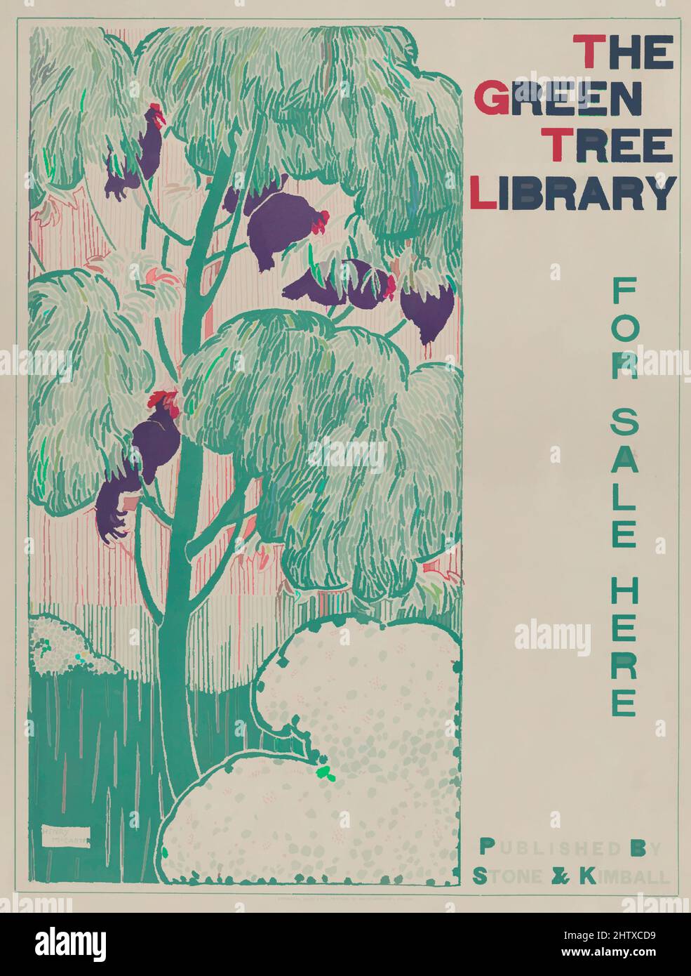 Art inspired by The Green Tree Library, 1894, Lithograph, Sheet: 16 7/ ...