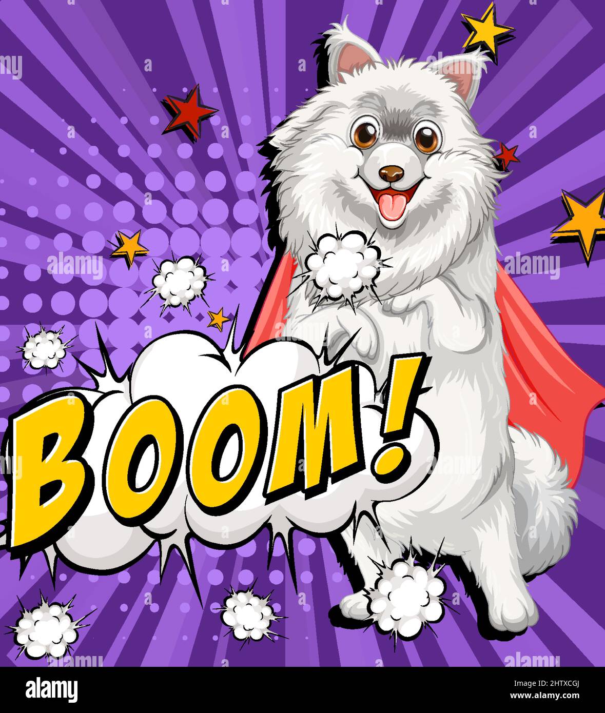 Pop art retro comic style with dog illustration Stock Vector Image ...