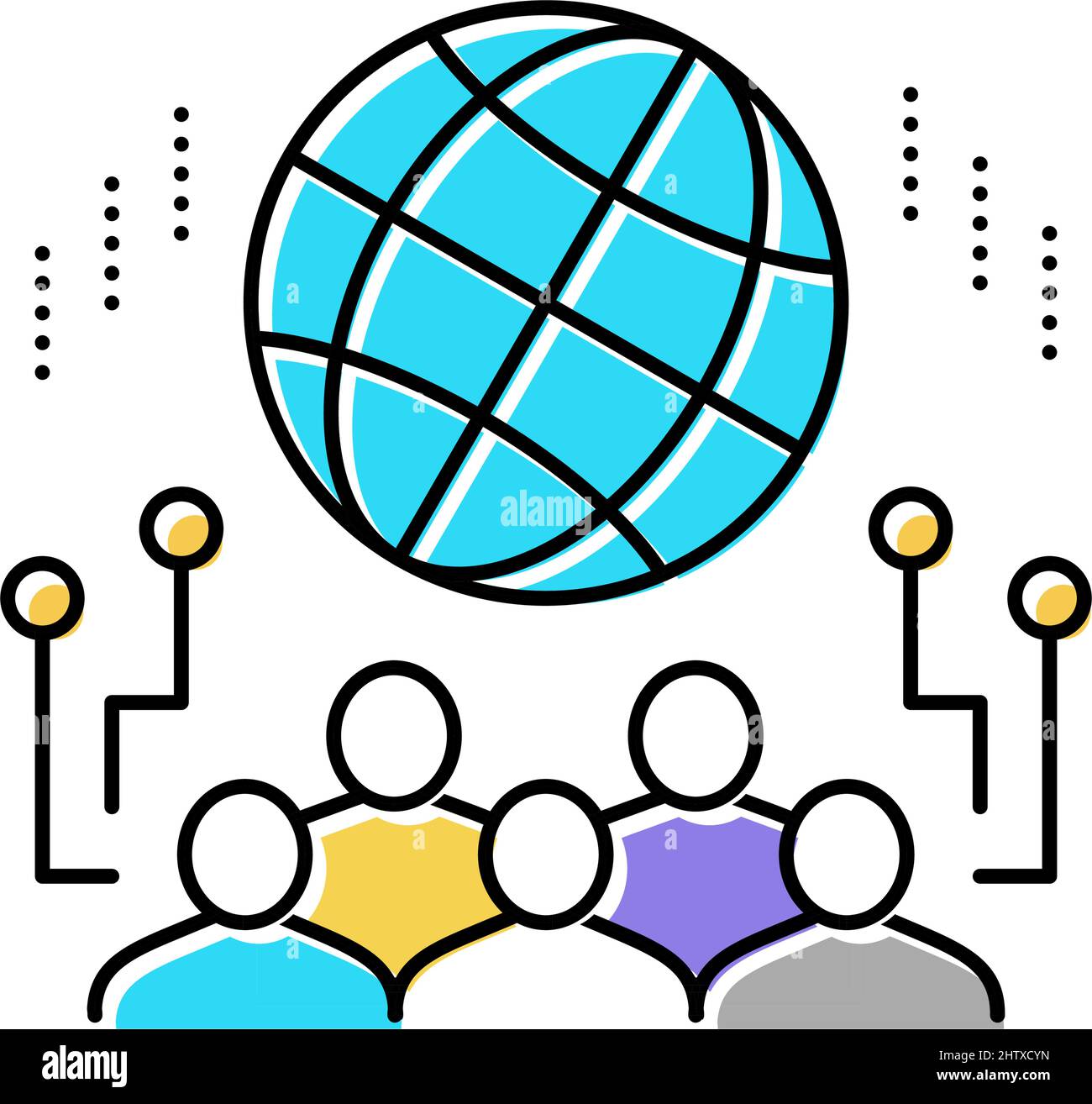 network system color icon vector illustration Stock Vector Image & Art ...