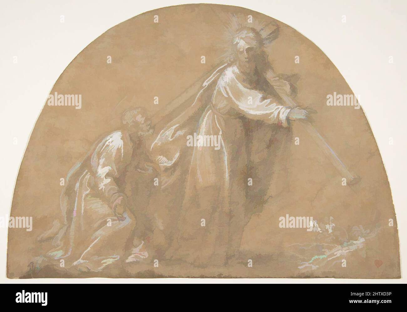 Art inspired by Domine, Quo Vadis, 1592–1664, Black chalk, highlighted ...
