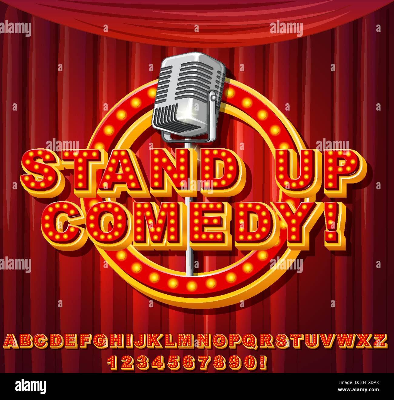 A set of English alphabet game show style illustration Stock Vector ...