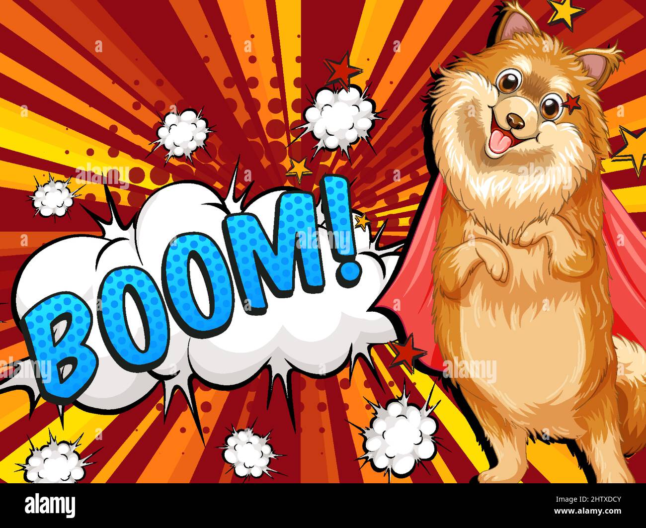Pop art retro comic style with dog illustration Stock Vector Image ...