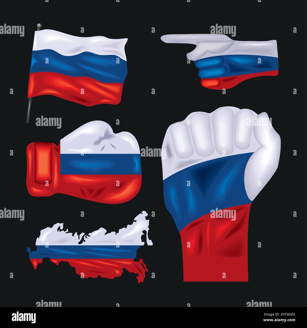 set of russian flags Stock Vector Image & Art - Alamy