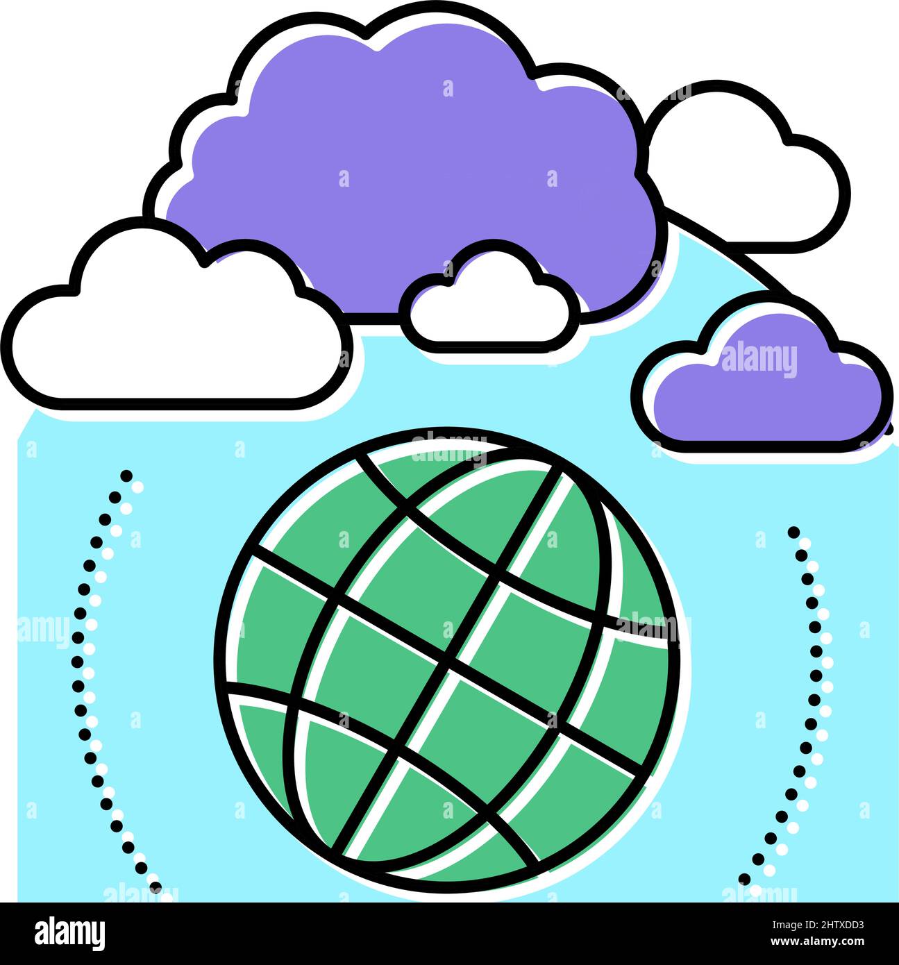 atmosphere ecosystem color icon vector illustration Stock Vector Image ...