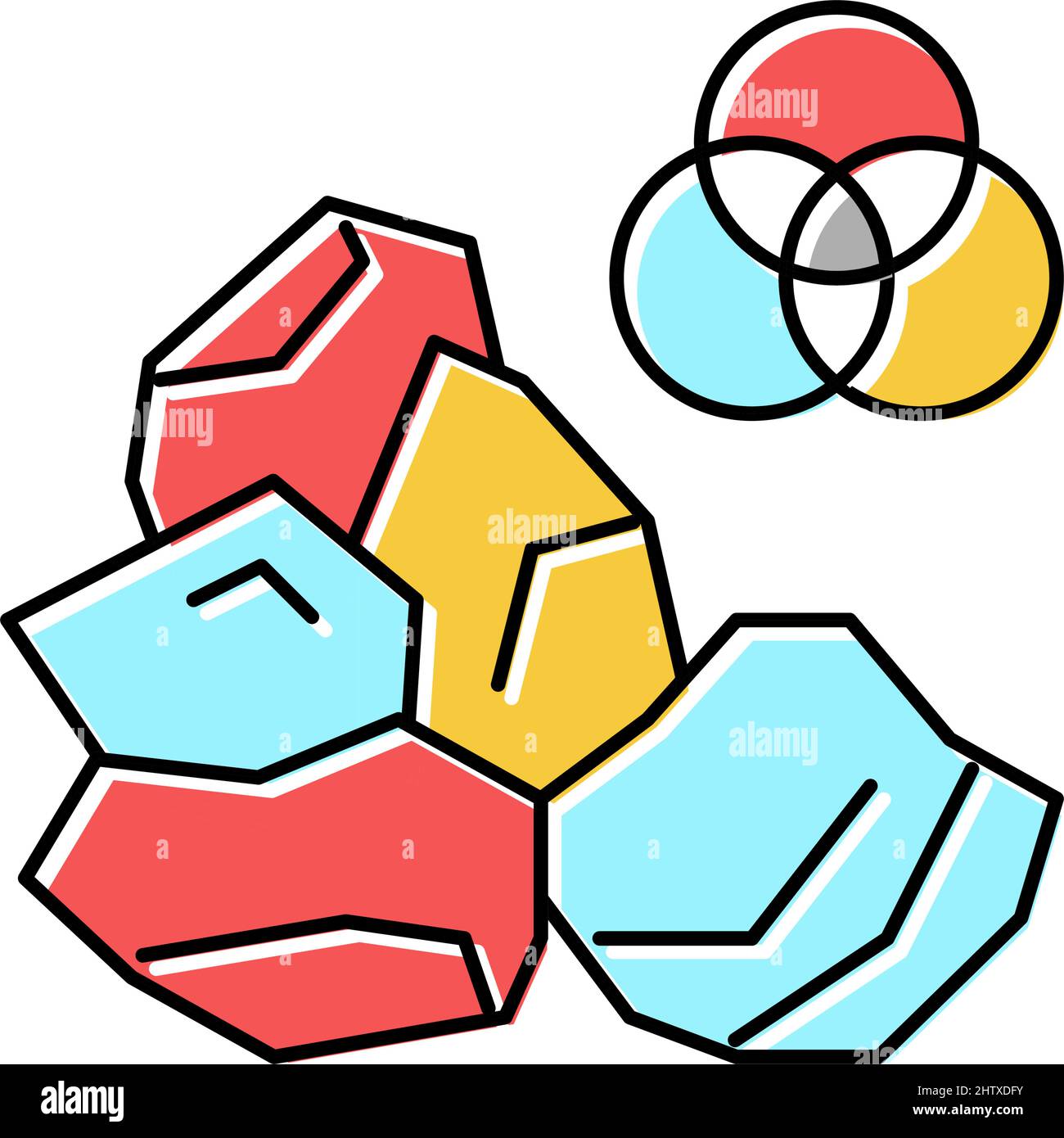 mineral stone color icon vector illustration Stock Vector Image & Art ...