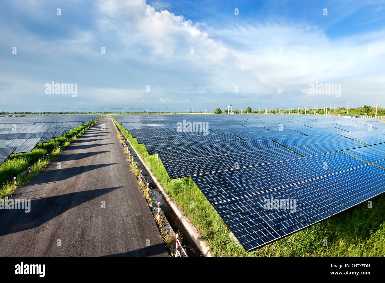 Solar power station top view Stock Photo - Alamy