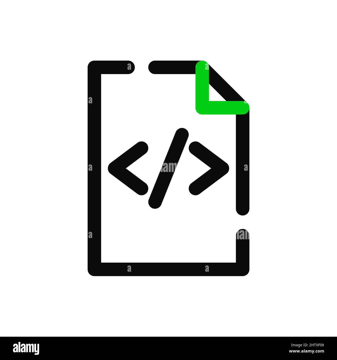 HTML web coding icon. Pixel perfect, editable stroke Stock Vector Image & Art - Alamy