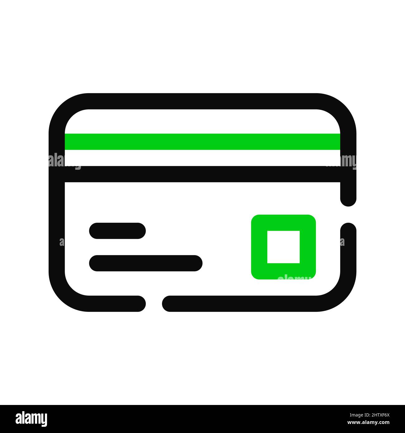Credit card simple line art. Pixel perfect, editable stroke icon Stock ...