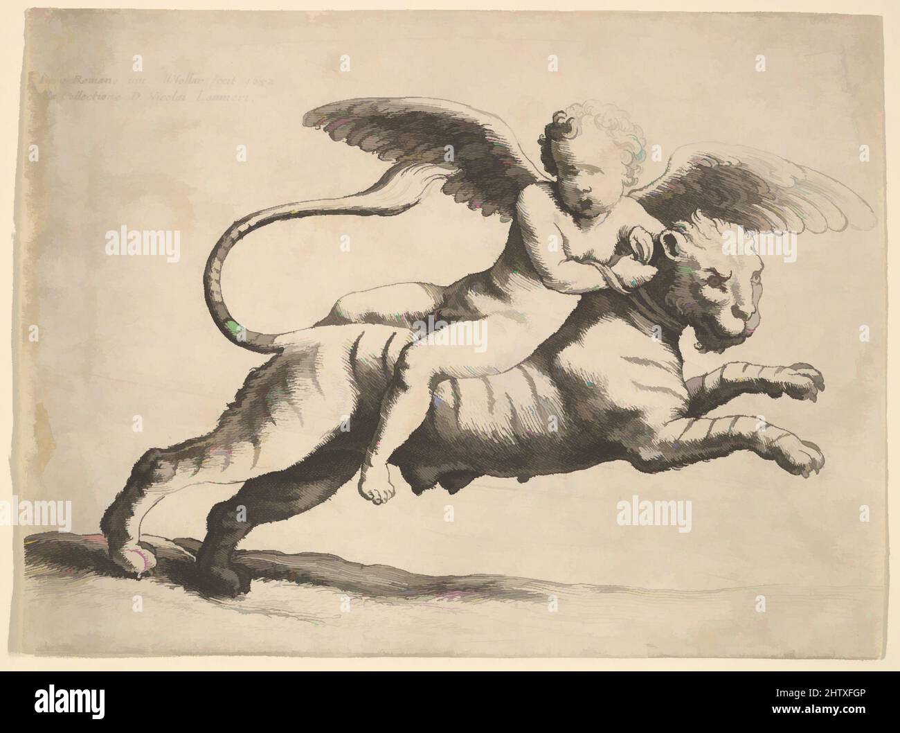 Art inspired by Cupid on a tiger, 1652, Etching, only state, Sheet: 4 5 ...