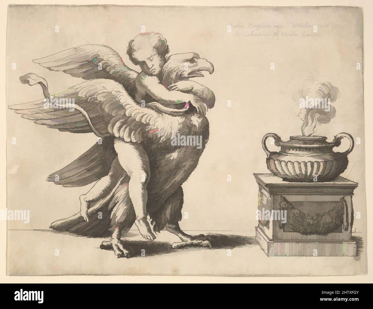 Art inspired by Cupid and an eagle, 1652, Etching; first state of two ...