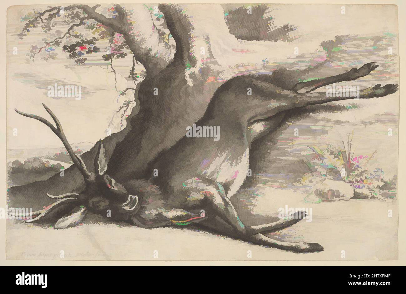 Art inspired by Dead stag, 1646, Etching; only state, Sheet: 5 1/4 in ...