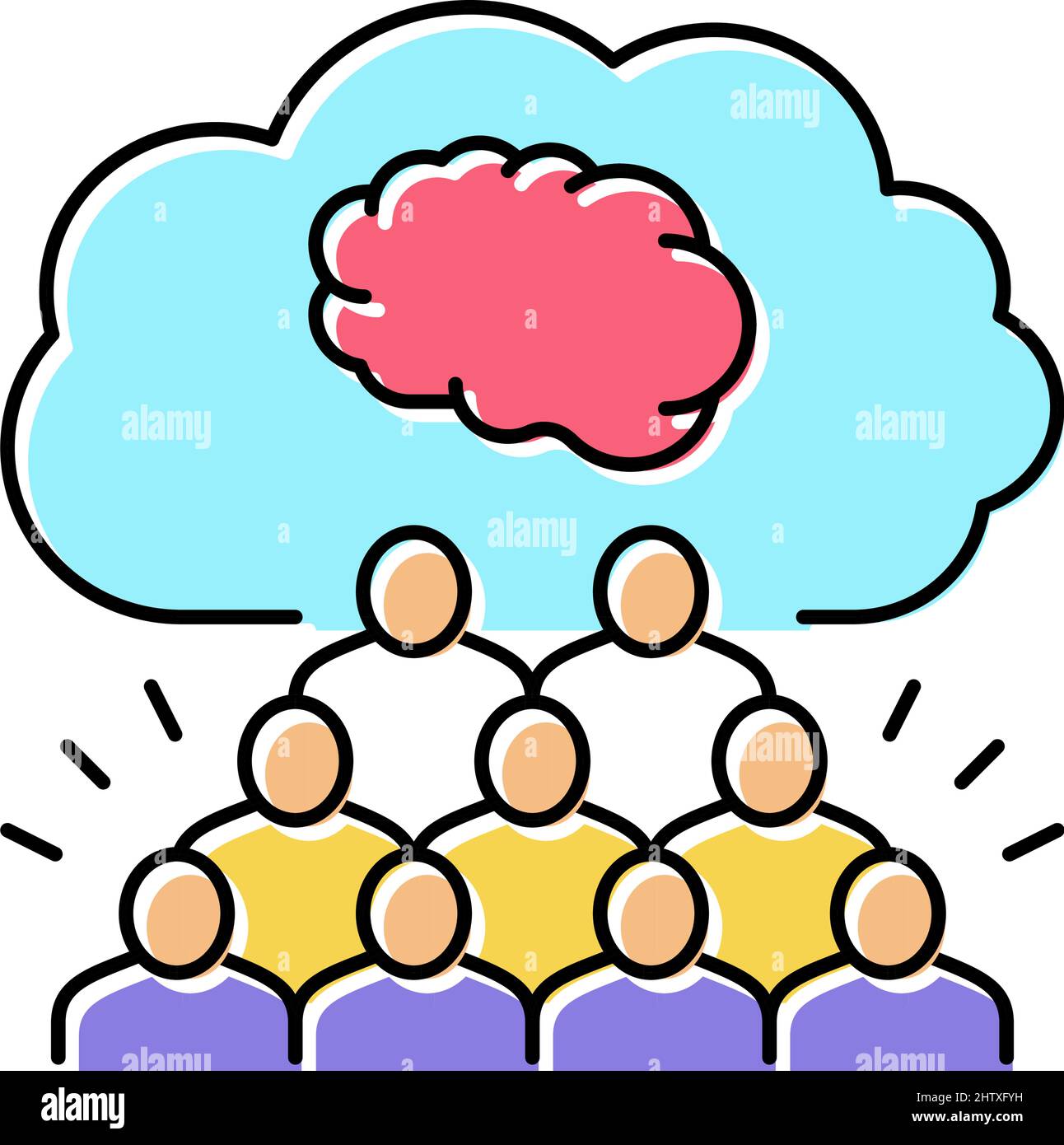 social philosophy color icon vector illustration Stock Vector Image ...