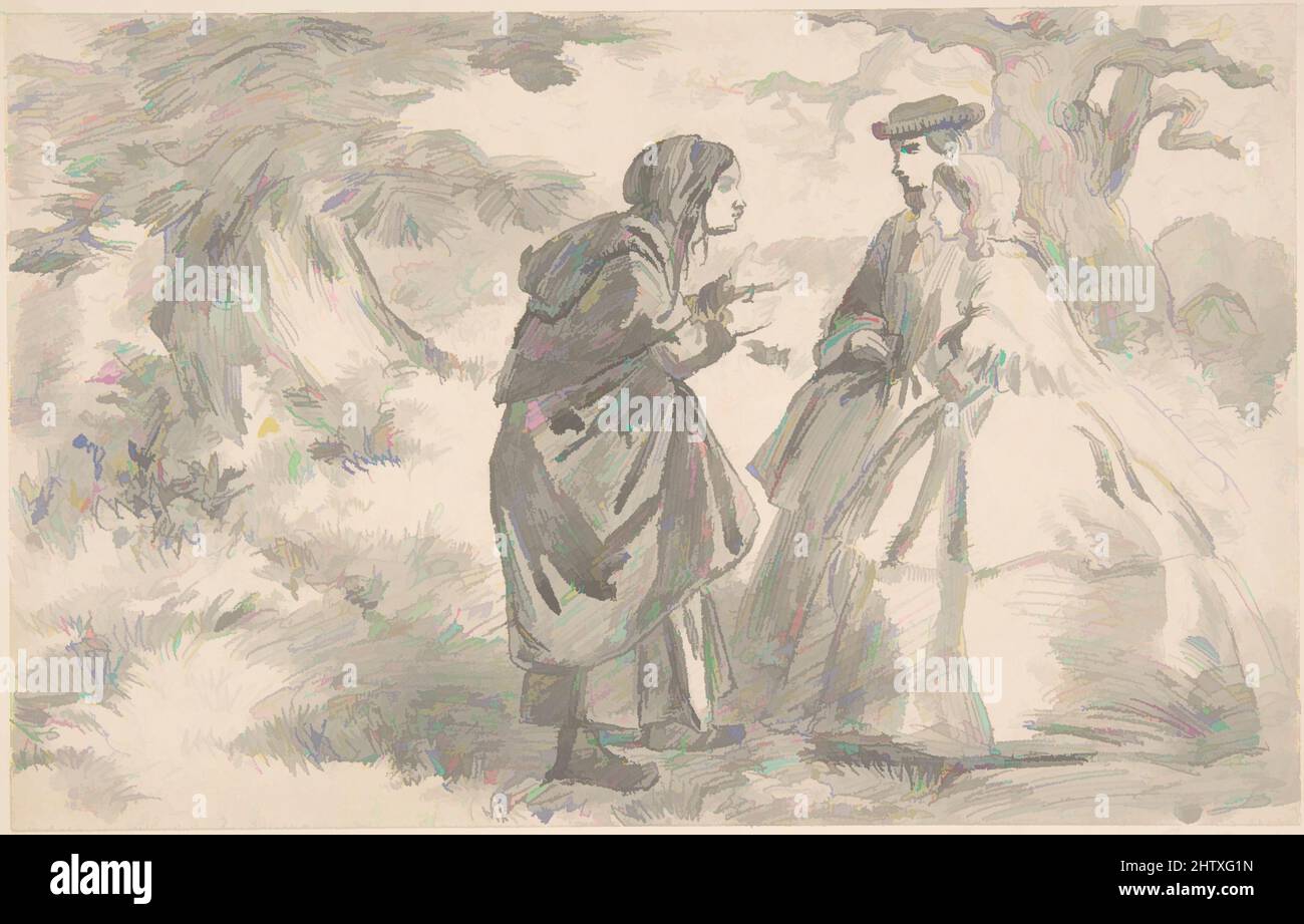 Art inspired by In the Park, ca. 1859, Graphite, sheet: 4 3/8 x 7 in ...