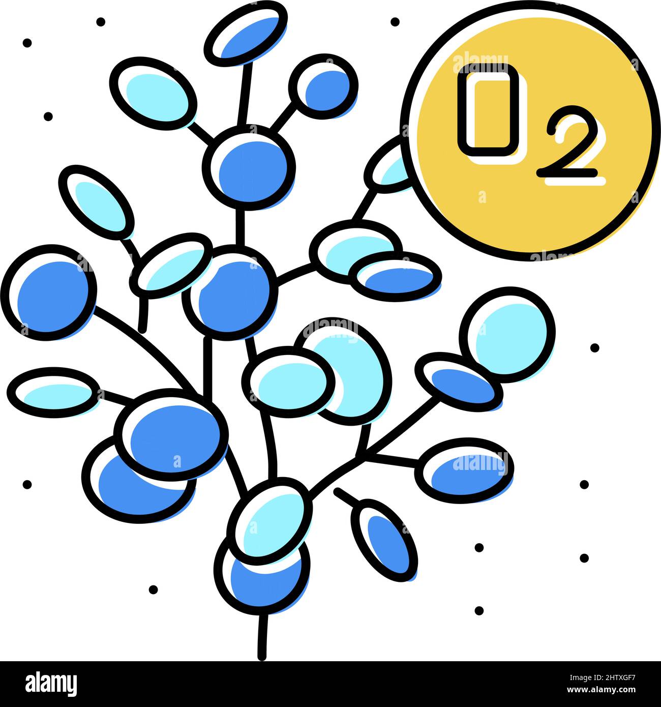 plant releasing oxygen color icon vector illustration Stock Vector ...