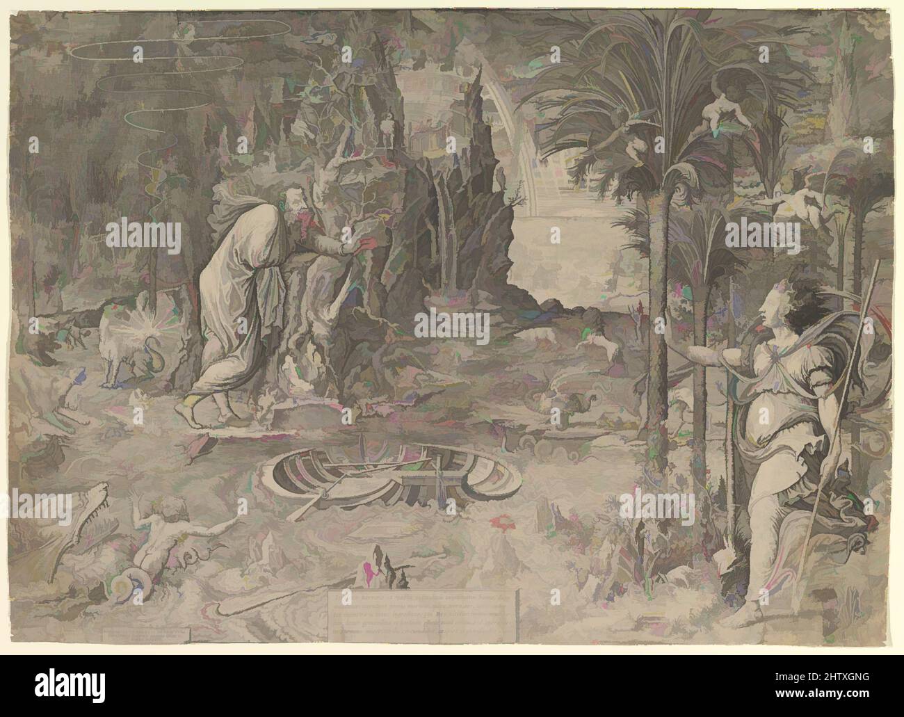 Art inspired by Allegory of Life, 1561, Engraving, sheet: 15 3/16 x 21 ...