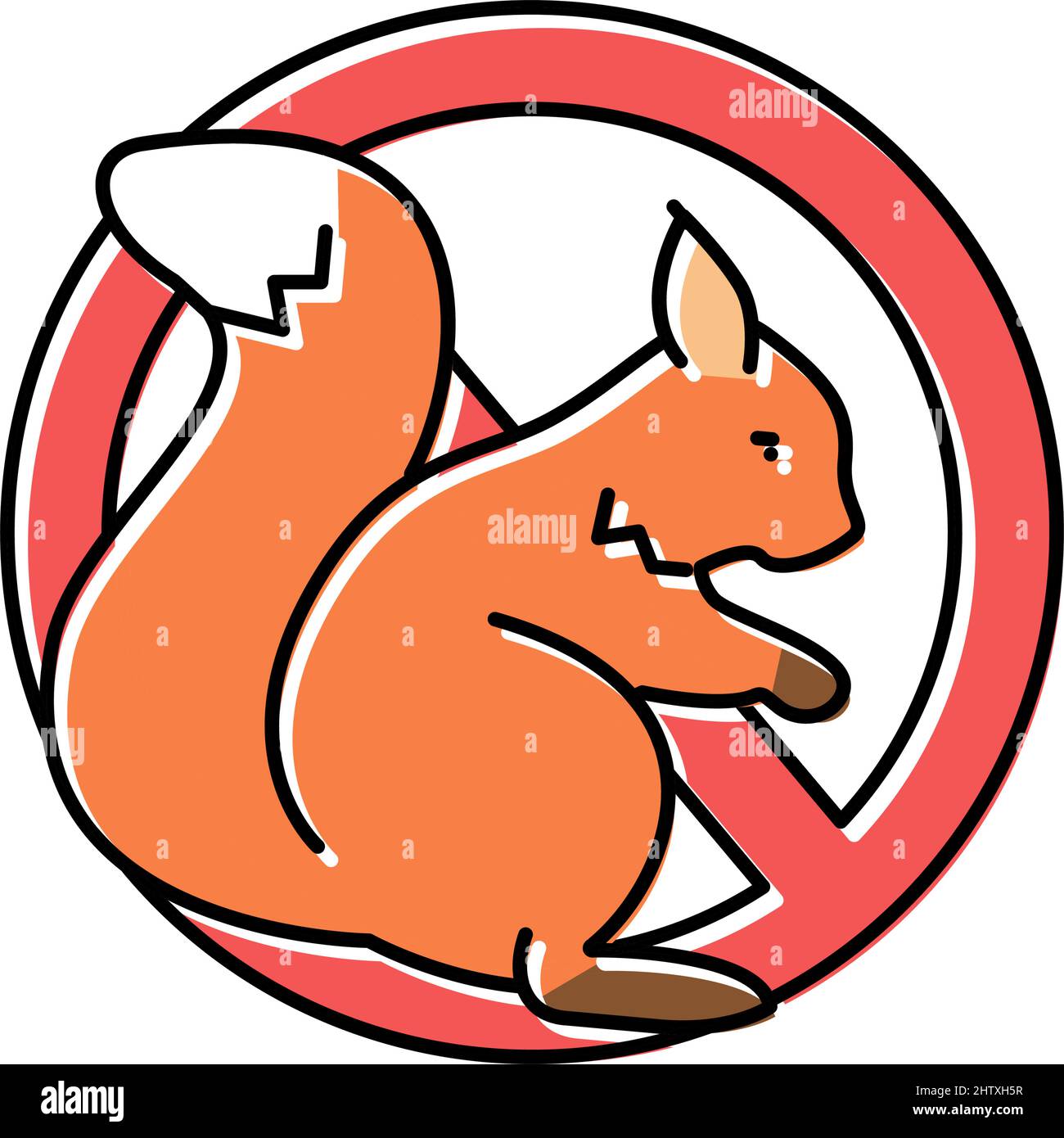 squirrel control color icon vector illustration Stock Vector Image ...