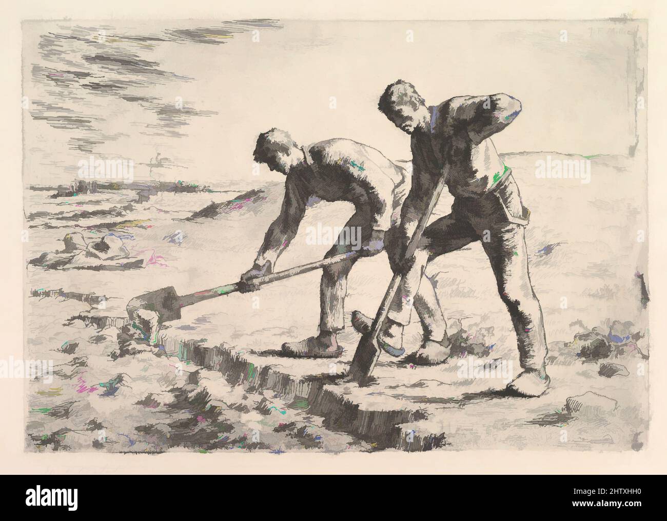 Art inspired by The Diggers, 1830–75, Etching on heavy wove paper ...