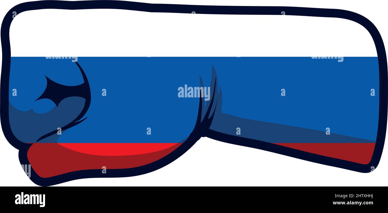 hand with russian flag Stock Vector Image & Art - Alamy