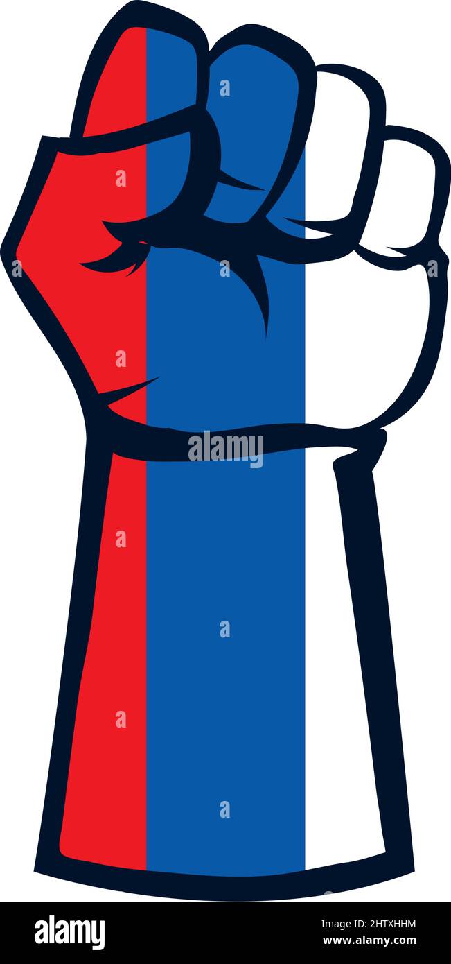 raised hand russian flag Stock Vector Image & Art - Alamy