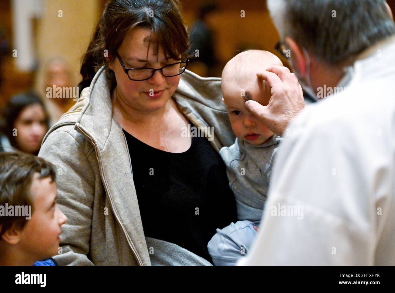 Ash forehead kids hi-res stock photography and images - Alamy