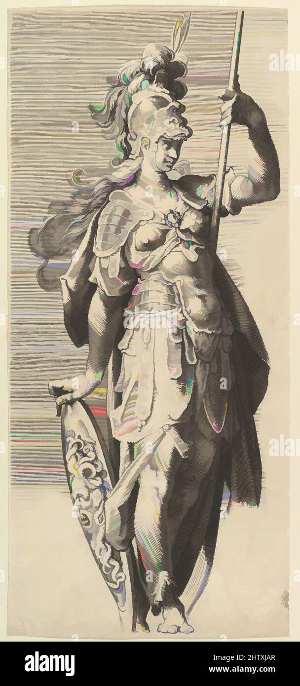 Art inspired by Minerva, ca. 1632, Engraving, 50.8 x 23 cm, Prints ...
