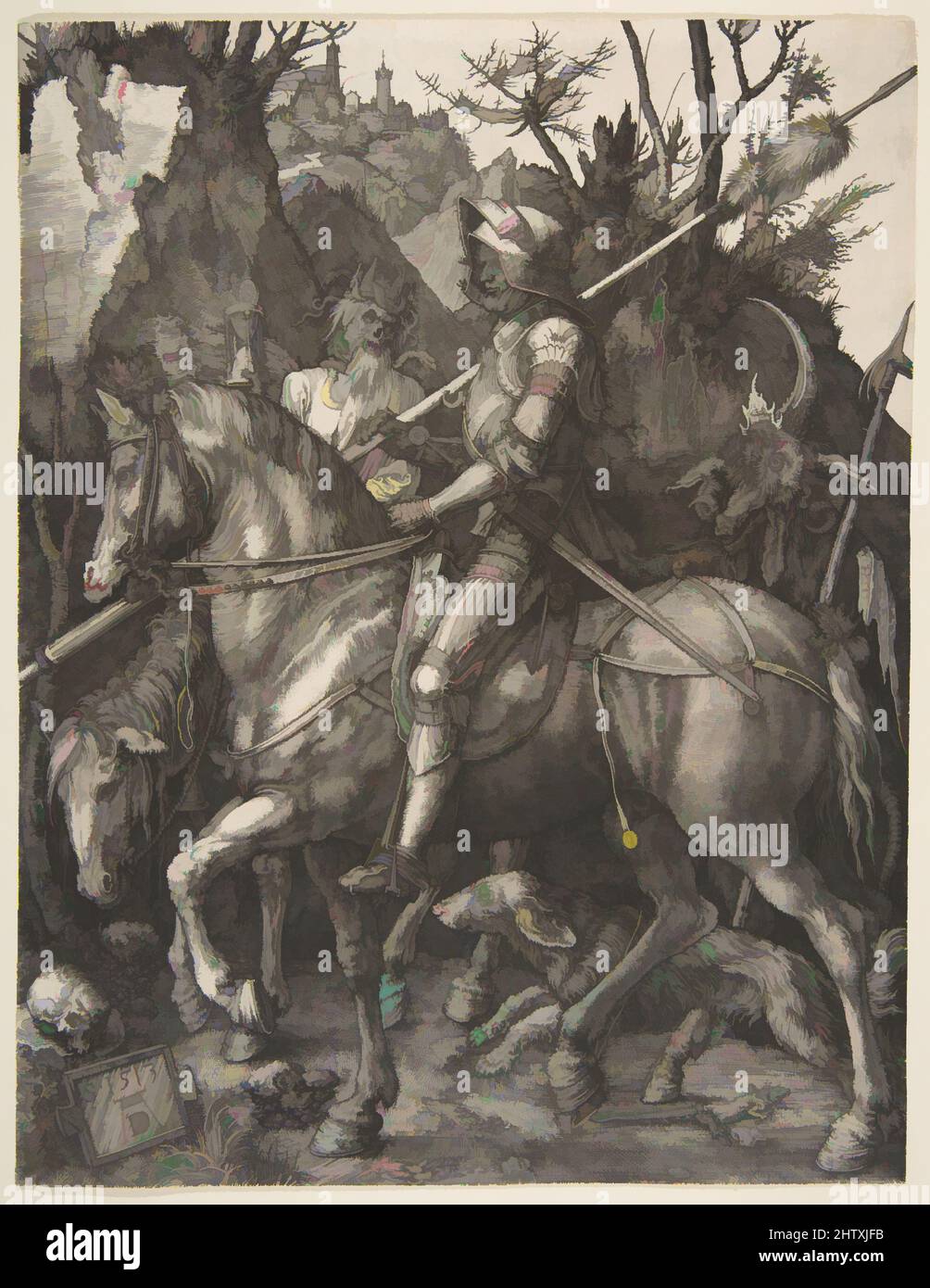 Art inspired by Knight, Death, and the Devil, 1513, Engraving, sheet: 9 ...