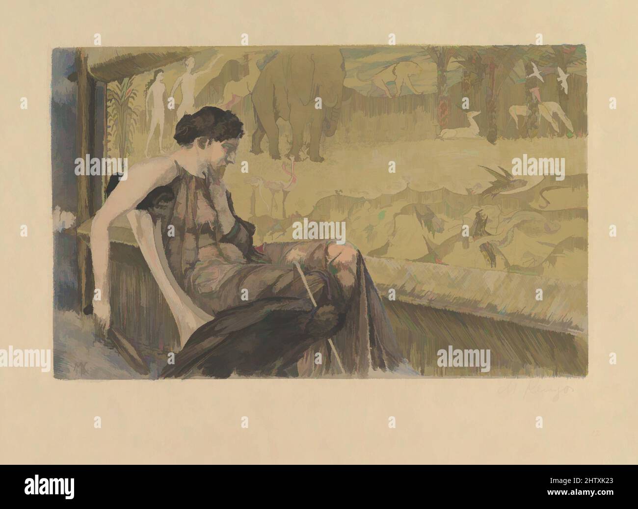Art inspired by Leuckart Certificate (Penelope), n.d., Plate: 8 1/4 × ...