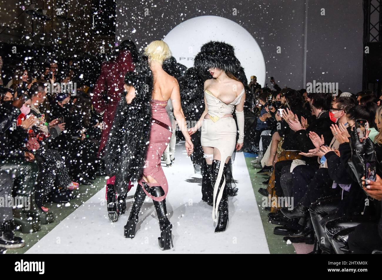 Paris, France. 02nd Mar, 2022. Michaela Stark walks the runway during ...
