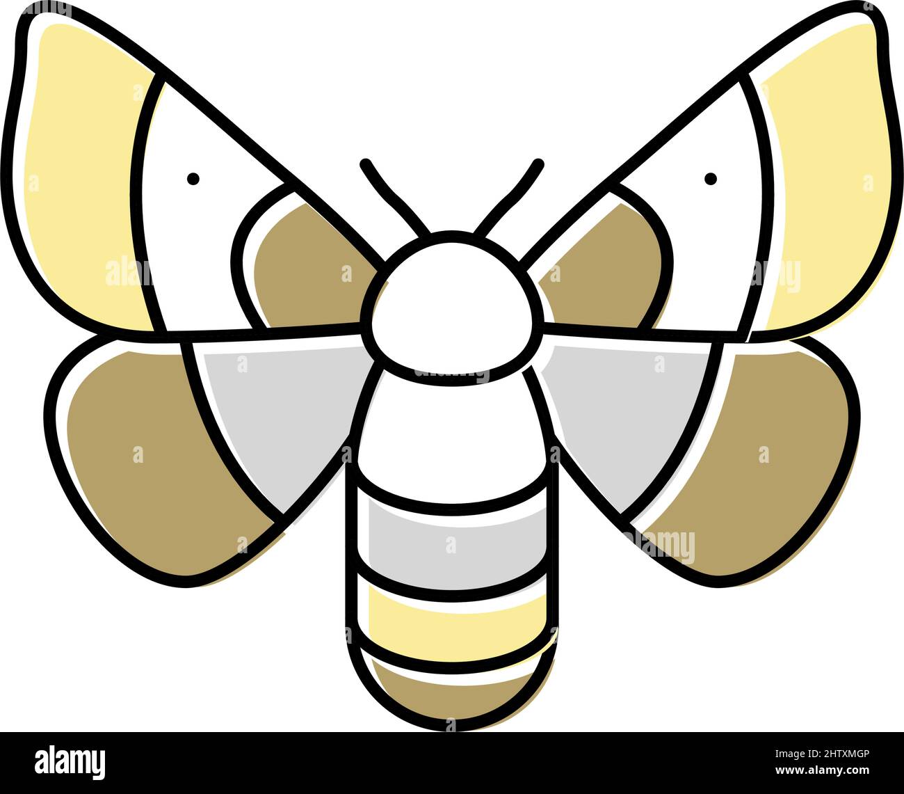 adult silkworm moths color icon vector illustration Stock Vector Image ...