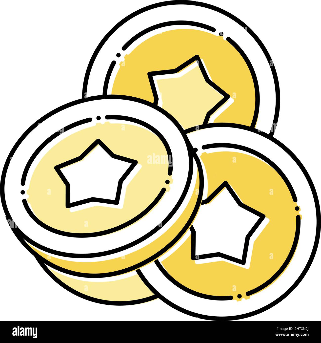 coins for betting in financial game app color icon vector illustration ...