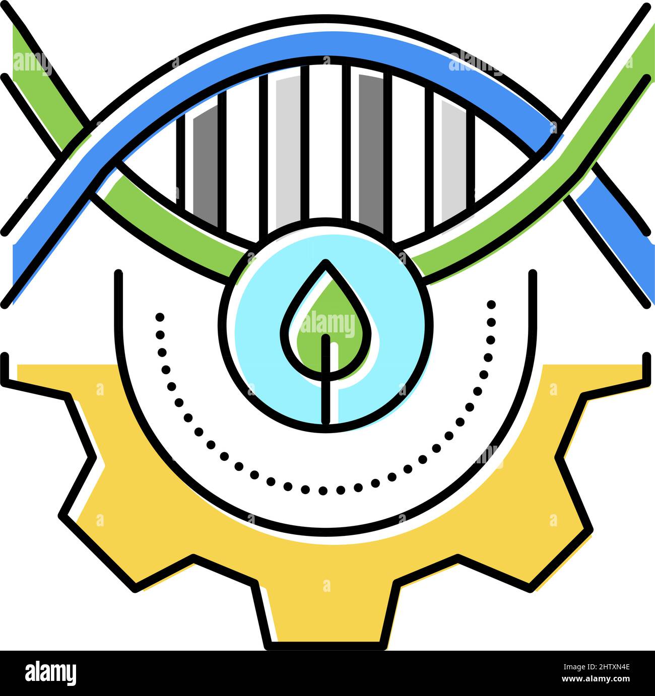 biotechnology processing color icon vector illustration Stock Vector ...