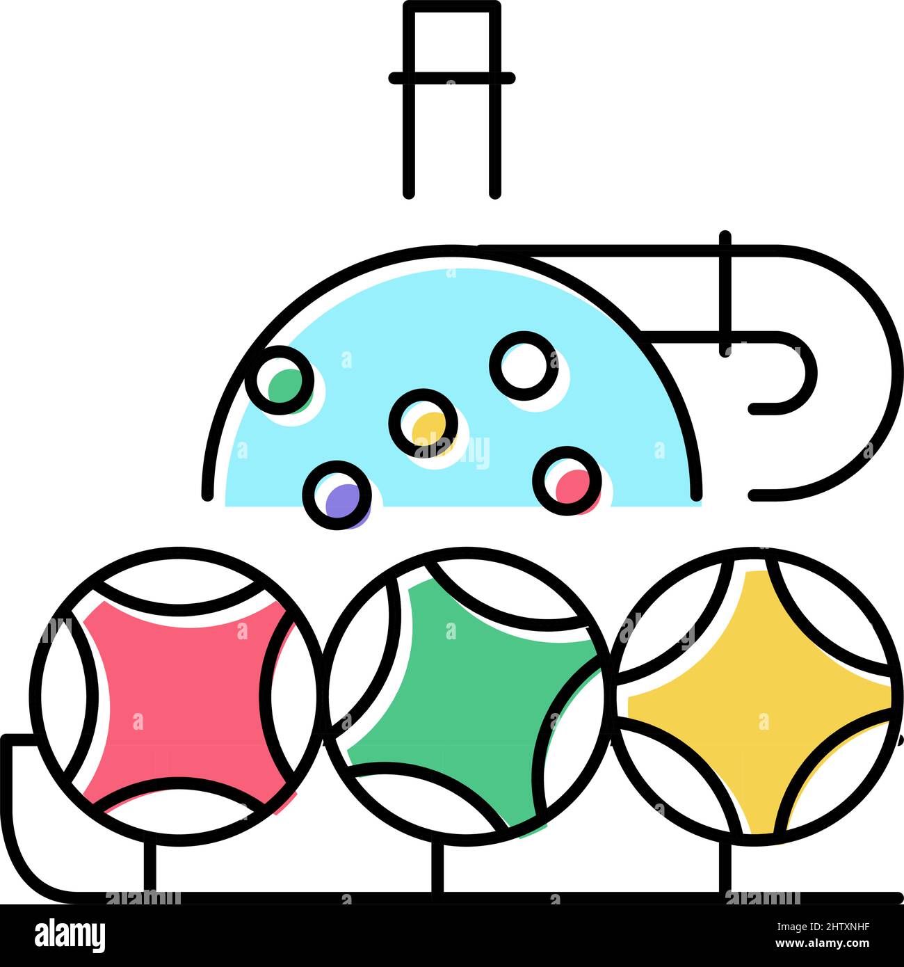 wheel and balls lotto color icon vector illustration Stock Vector Image ...