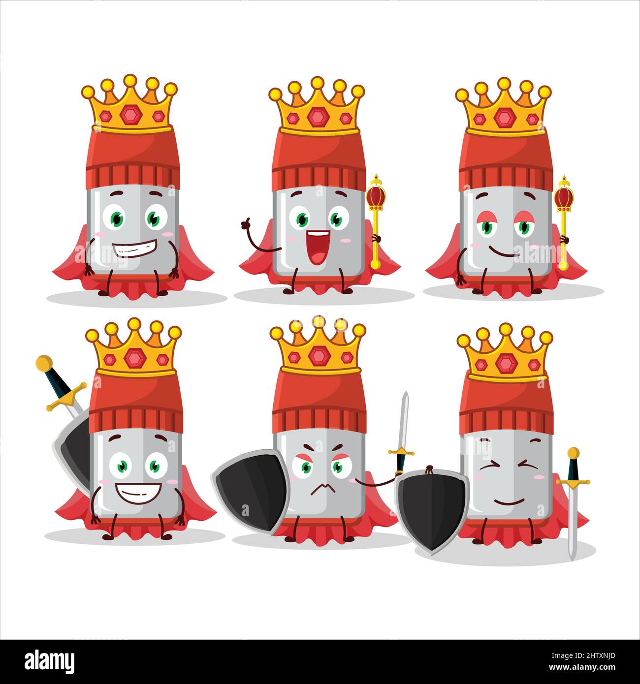 A Charismatic King red whiteboard marker cartoon character wearing a ...