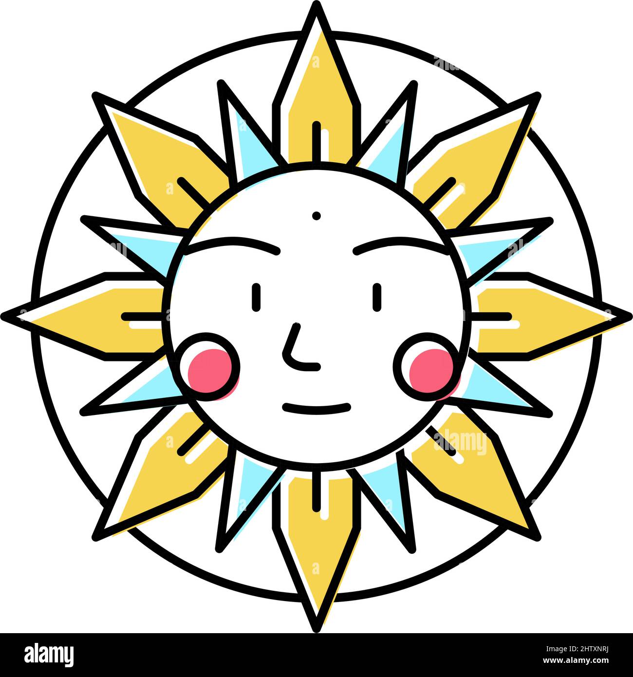 sun occult symbol color icon vector illustration Stock Vector Image ...
