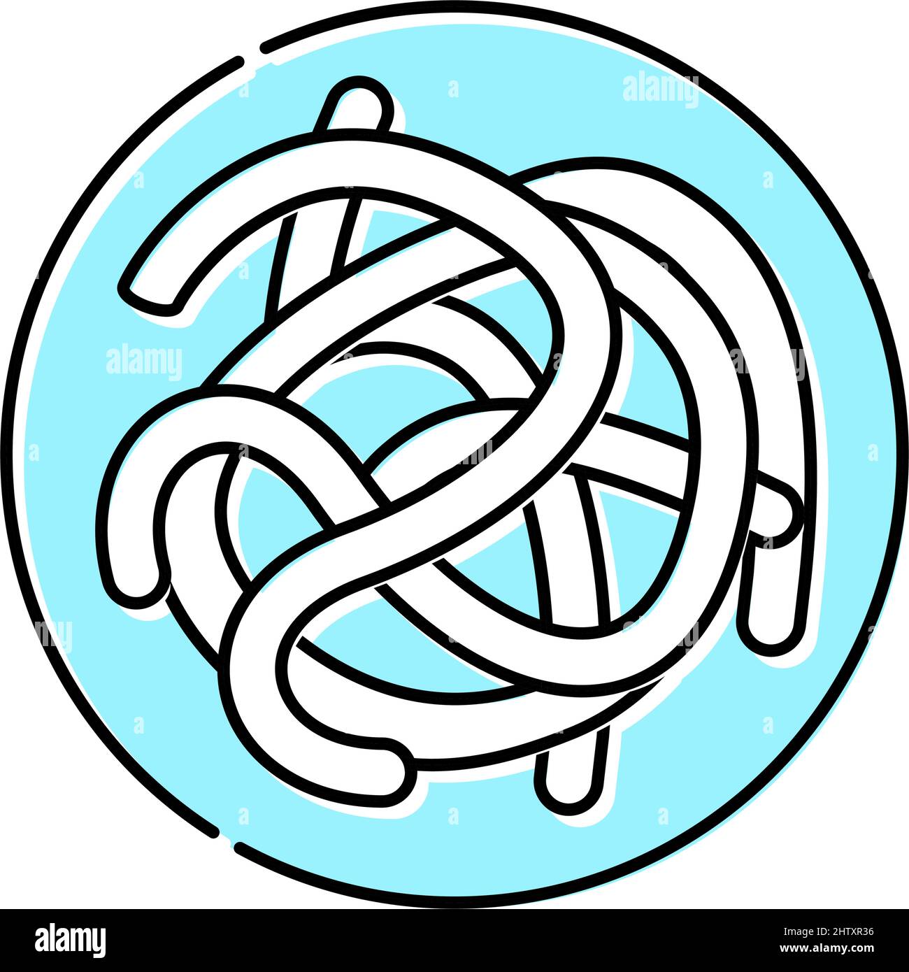parasitic worms ascaris color icon vector illustration Stock Vector ...