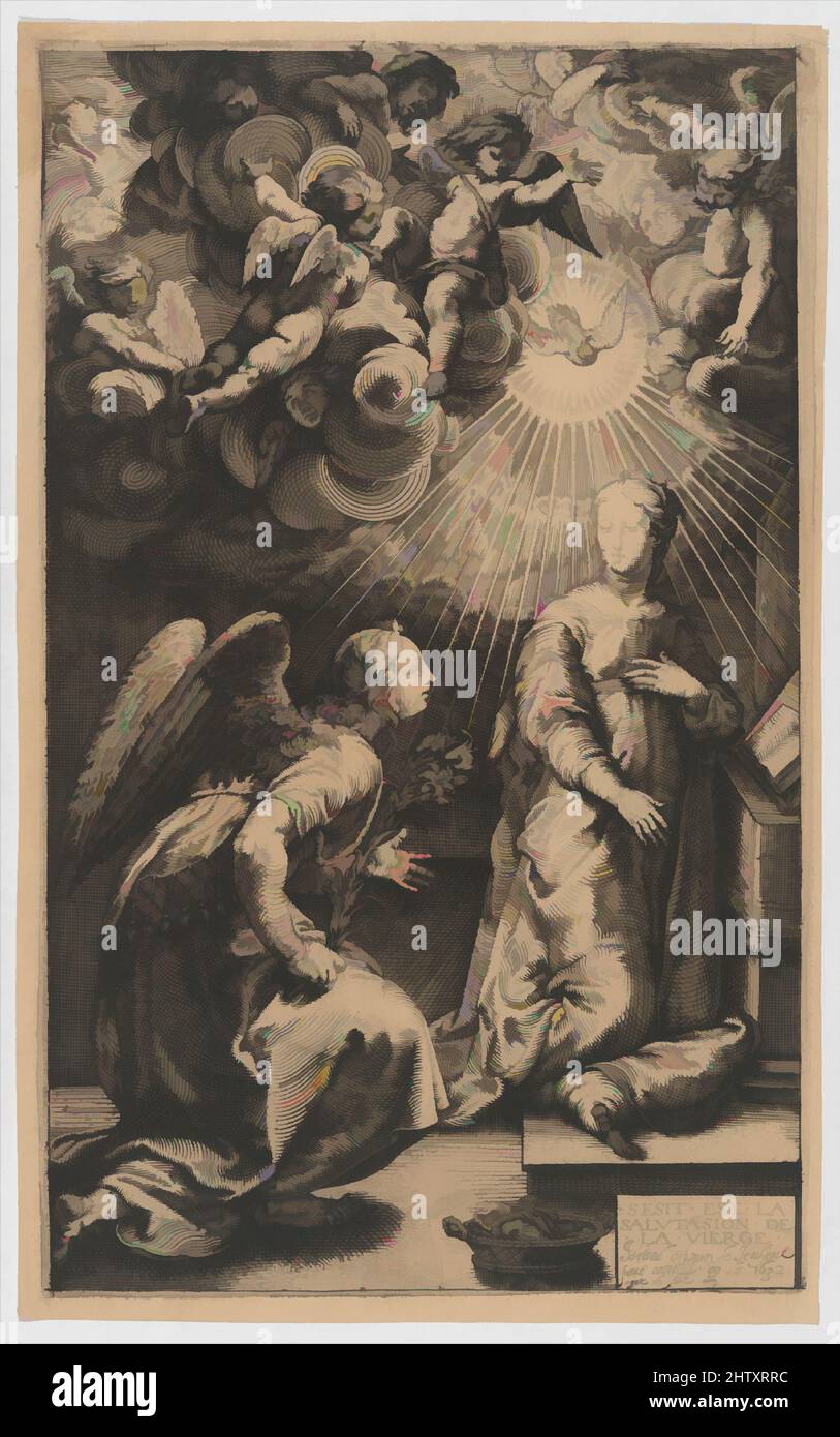Art inspired by The Annunciation, 1632, Engraving, Sheet: 11 5/8 × 7 1/ ...