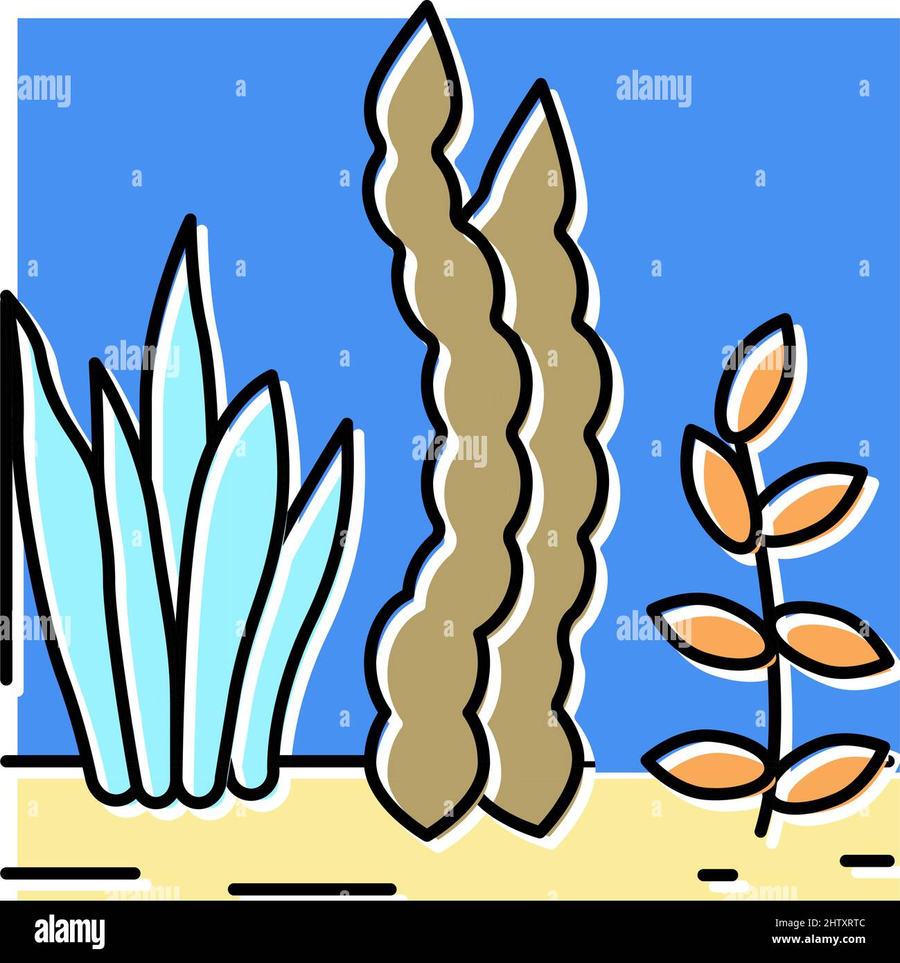 seaweed seafood color icon vector illustration Stock Vector Image & Art ...