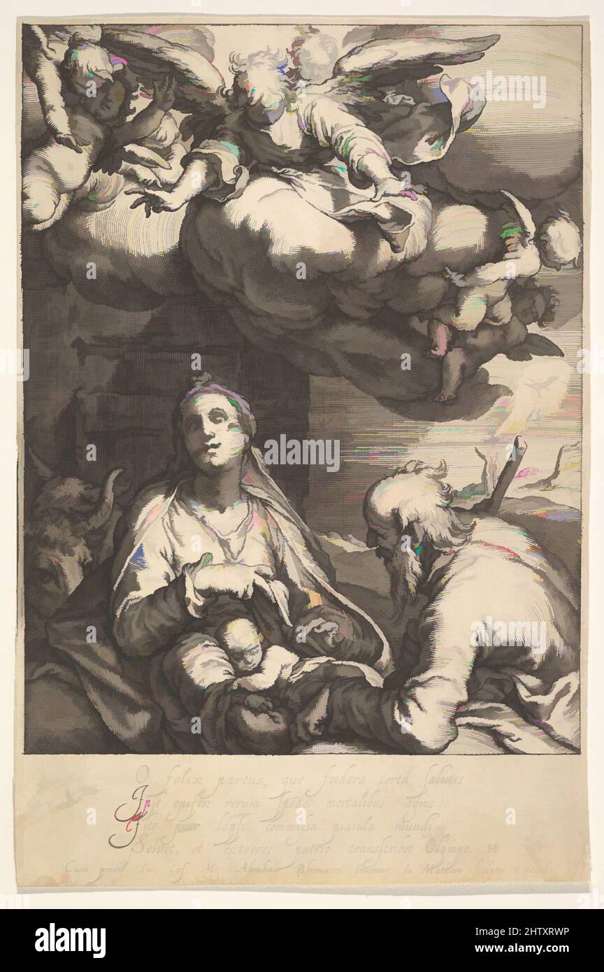 Art inspired by The Nativity, Engraving, sheet: 9 x 6 in. (22.9 x 15.2 ...