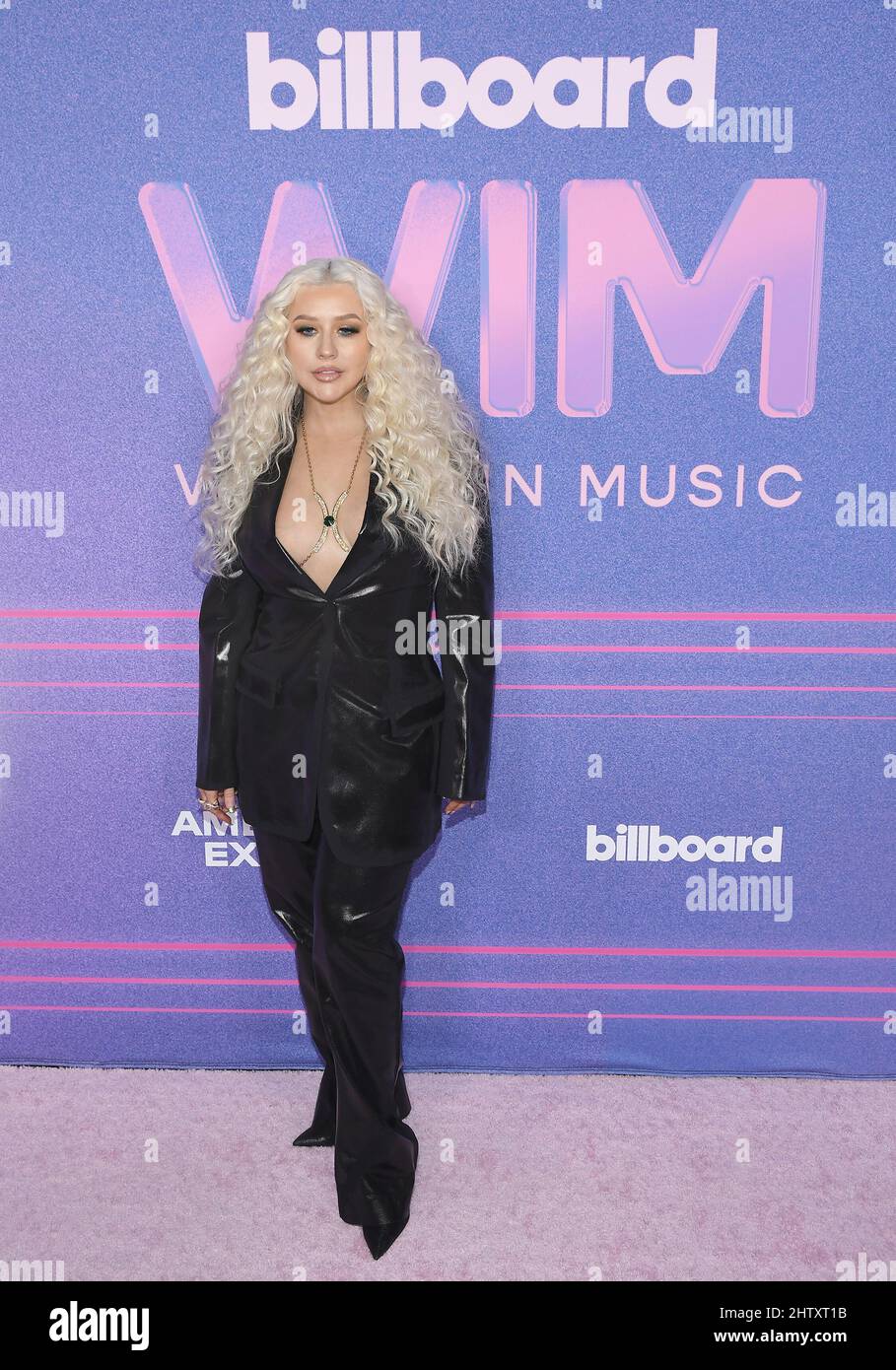 Christina Aguilera arrives at the 2022 Billboard Women in Music held at ...