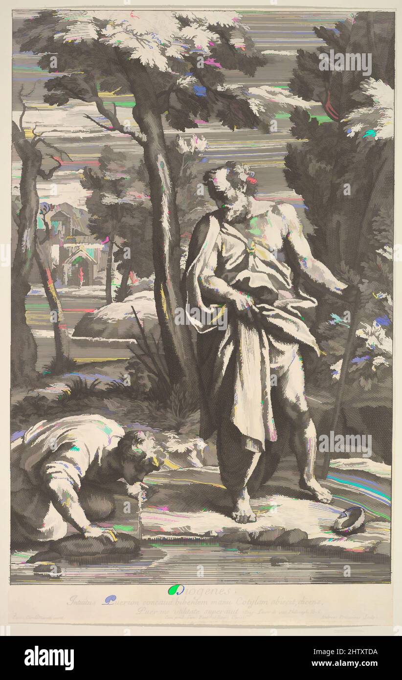 Art inspired by Diogenes, 1685–1734, Etching, sheet: 20 11/16 x 14 5/8 ...