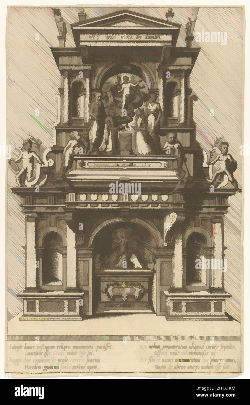 Art inspired by Cœnotaphiorum (27), 1563, Etching; first state of four ...
