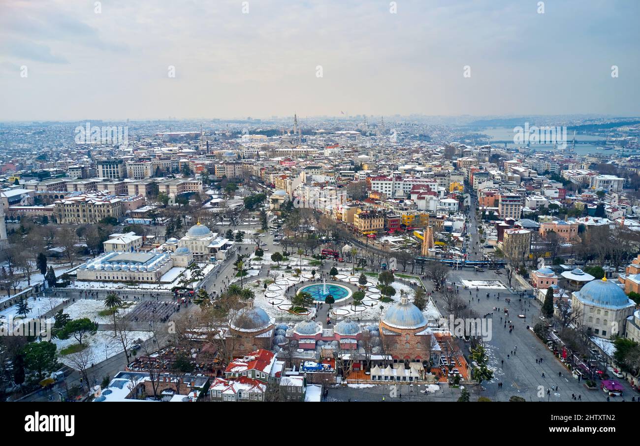 drone view of the grand mosque in istanbul Stock Photo - Alamy